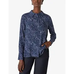 Whistles Abstract Print Long Sleeve Shirt