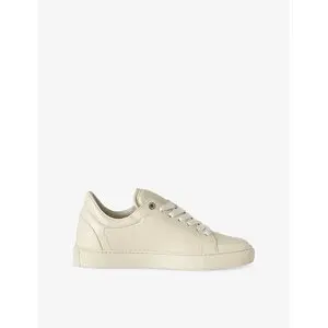 Zadig&Voltaire Leather Low-top Trainers With Wing Embroidery - Flash