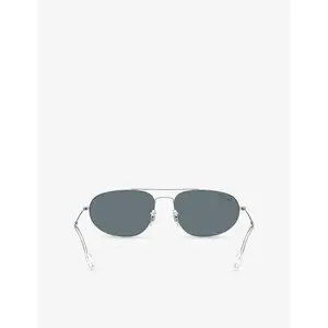 Ray-ban Rb3945 Explorer Iv Irregular Metal Sunglasses - Silver