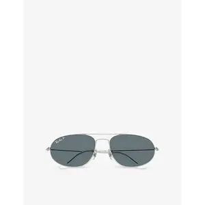 Ray-ban Rb3945 Explorer Iv Irregular Metal Sunglasses - Silver