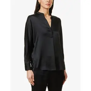 Vince Relaxed-fit Silk Blouse - Black