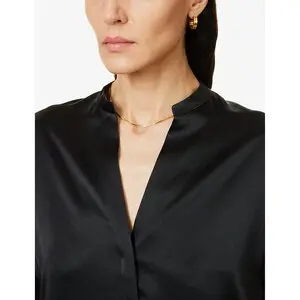 Vince Relaxed-fit Silk Blouse - Black
