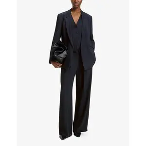 BOSS Striped Single-breasted Woven Waistcoat