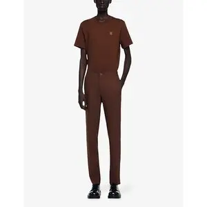 Sandro High-rise Stretch-jersey Trousers - Nut