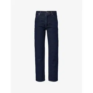 FRAME The Borrowed Straight-leg Mid-rise Stretch-cotton Jeans - Taboo