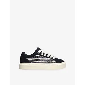 CLEENS Embroidered Suede Trainers - Navy