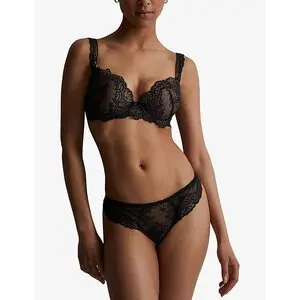 AUBADE Danse Moulded Plunge Lace Bra