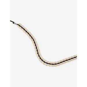 Sandro Disc Embellished Leather Belt - Silver
