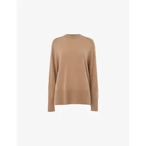 Whistles Relaxed Fit Cashmere Jumper - Tan