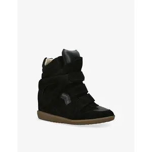 Isabel Marant Étoile Bekett Suede And Leather High-top Trainers - Black
