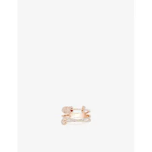 APM MONACO Triple Band Safety Pin Ring - Rose Gold