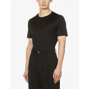 Eton Slim-fit Cotton-jersey T-shirt - Black