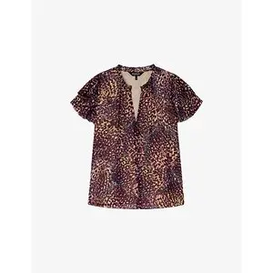 Whistles Abstract Print Woven Top