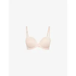 Calvin Klein Perfectly Fit Push-up Strapless Stretch-woven Bra - Cedar