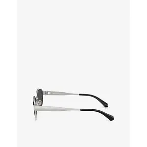Michael Kors Oval-frame Metal Sunglasses - Silver