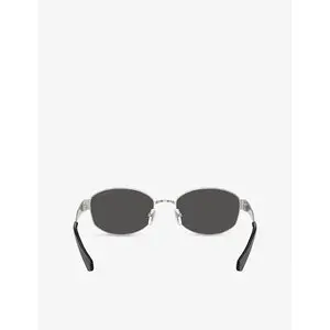Michael Kors Oval-frame Metal Sunglasses - Silver