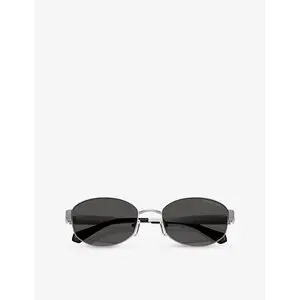 Michael Kors Oval-frame Metal Sunglasses - Silver