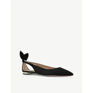AQUAZZURA Deneuve Suede Ballet Flats