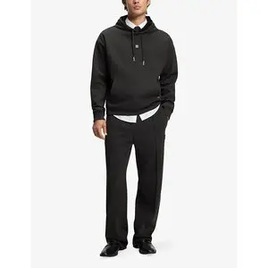 Hugo Branded Relaxed-fit Cotton-blend Hoodie