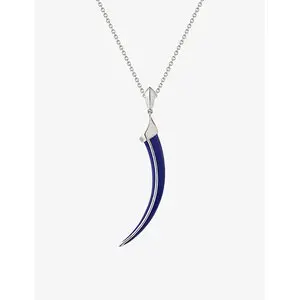 SHAUN LEANE Sabre Solis Sterling And Enamel Pendant Necklace - Silver