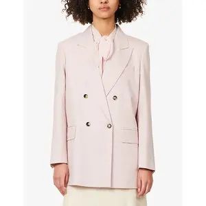 Max Mara Double-breasted Wool-silk Blend Blazer