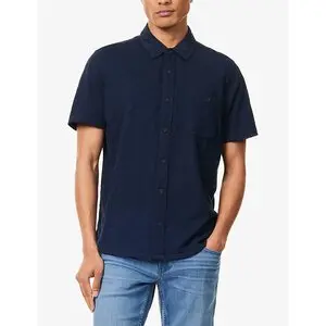 Paige Carillo Short-sleeve Cotton-jersey Shirt - Deep Anchor