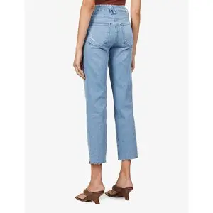 Good American Good Straight High Rise Stretch Denim Jeans