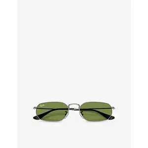 Ray-ban Rb3947 Irregular Metal Sunglasses - Silver