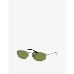 Ray-ban Rb3947 Irregular Metal Sunglasses - Silver