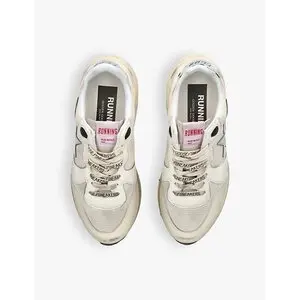 GOLDEN GOOSE Running Sole Suede And Mesh Low-top Trainers - White/comb