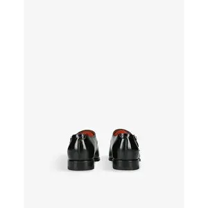 Santoni Adrian Leather Monk Shoes