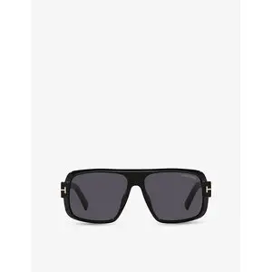 TOM FORD Pilot-frame Acetate Sunglasses - Black