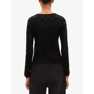 The Kooples Embellished Long-sleeve Knitted Jumper
