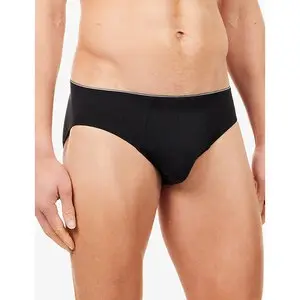 Hanro Basic Slim-fit Cotton Briefs - Black