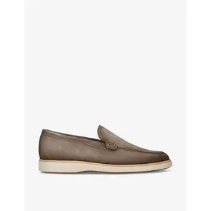 Magnanni Paraiso Tonal-stitching Suede Loafers - Grey