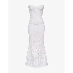 House Of Cb Solaine Corded Lace Maxi Dress - Ivory