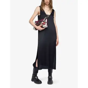 Zadig&Voltaire Renzo V-neck Lace Trim Midi Dress