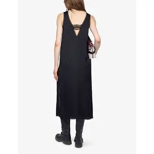 Zadig&Voltaire Renzo V-neck Lace Trim Midi Dress