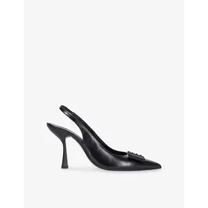 The Kooples Bow-embellished Slingback Leather Heels