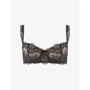 AUBADE Danse Stretch-lace Half-cup Bra - Black