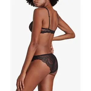 AUBADE Danse Stretch-lace Half-cup Bra - Black
