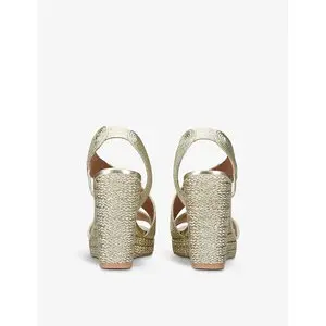 Carvela Gala C-stud Micro-rope Woven Wedge Sandals