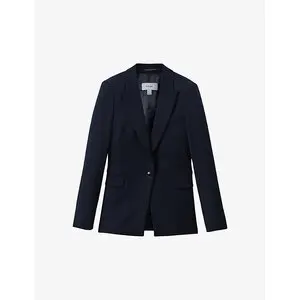 REISS Gabi Single-breasted Blazer - Navy