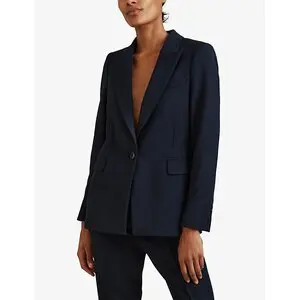 REISS Gabi Single-breasted Blazer - Navy