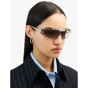 Versace Logo-embellished Irregular Acetate Sunglasses