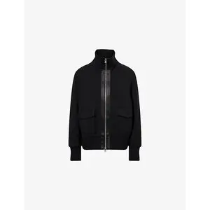 Varley Roxbury Sateen-trimmed Stretch-woven Jacket - Black