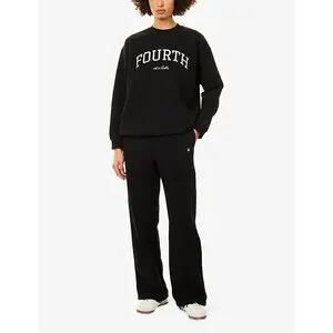 4TH & RECKLESS Fergie Wide-leg Cotton-jersey Jogging Bottoms - Black