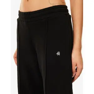 4TH & RECKLESS Fergie Wide-leg Cotton-jersey Jogging Bottoms - Black