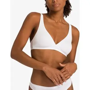 Hanro Sensation Soft Cup Stretch-cotton Bra - 0101 White