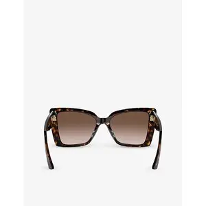 JIMMY CHOO Jc5001b Tortoiseshell Acetate Square Frame Sunglasses - Brown